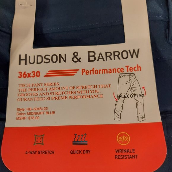 Hudson & Barrow | Pants | Hudson Barrow Mens Performance Tech Pants ...